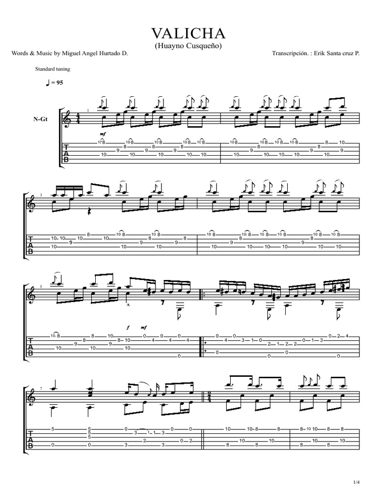 Valicha Arreglo Guitarra Solista PDF | PDF