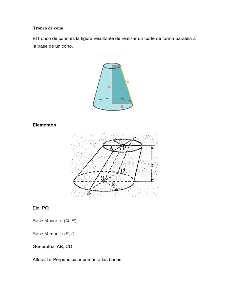 Tronco de Cono | PDF | Geometría Convexa | Geometría