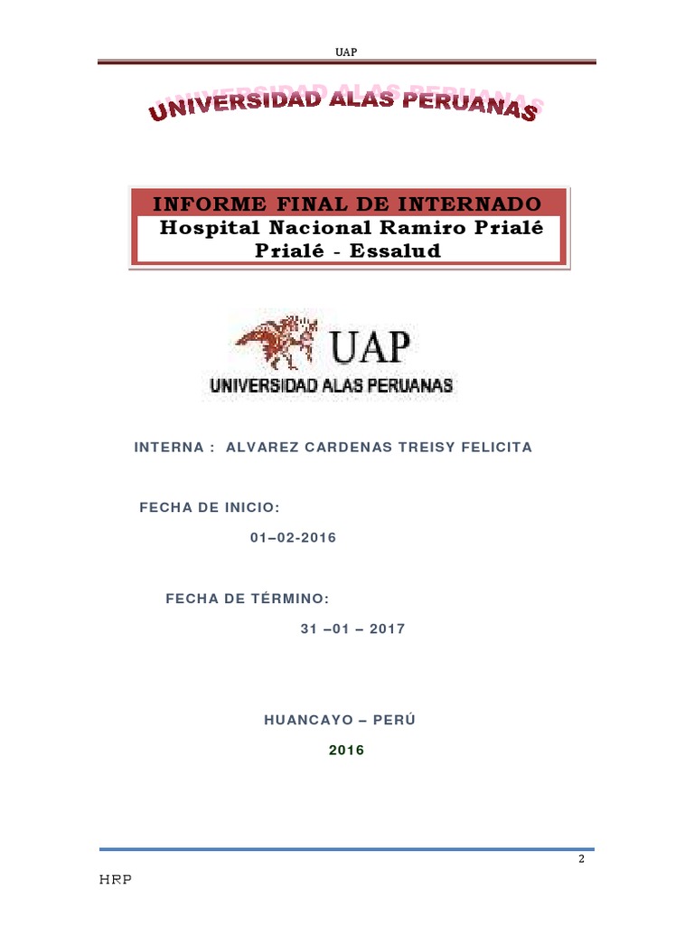 Informe Internado PDF | PDF | Lipoproteína | Especialidades Medicas