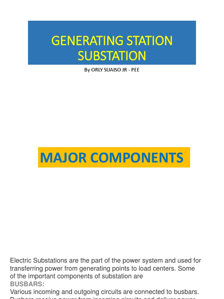 2 Generating Station Substation Components | PDF | Electrical ...