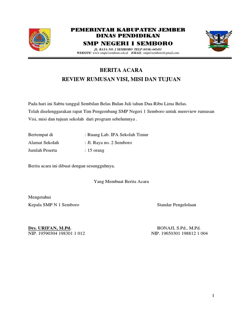 1 - 3 Berita Acara Review | PDF