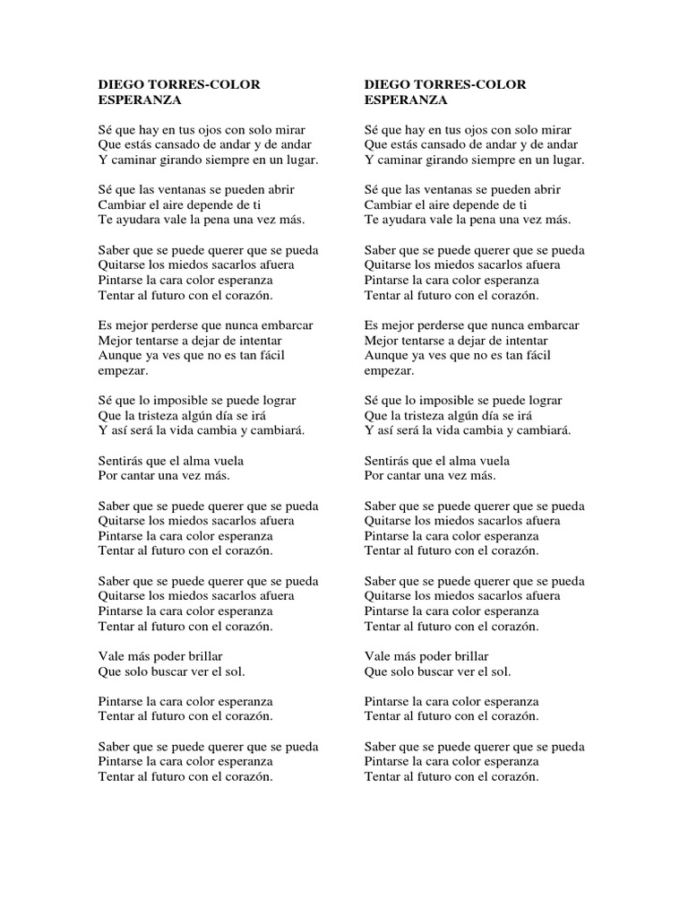 Color Esperanza-Diego Torres | PDF | Ocio