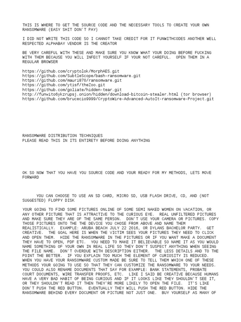 6RANSOMANDDISTTECHS | PDF | Usb Flash Drive | Ransomware