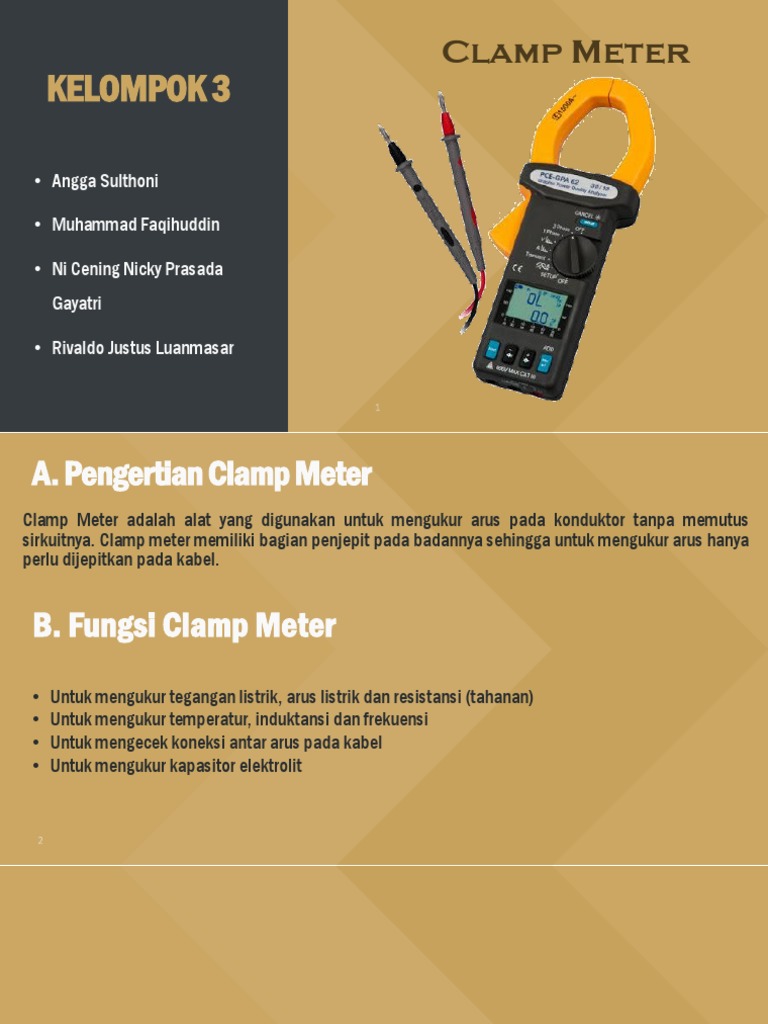 Clamp Meter - Kelompok 3 | PDF