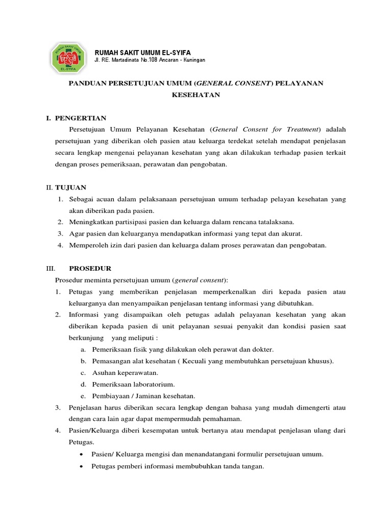 Panduan General Consent | PDF | Pengembangan Diri | Sains & Matematika