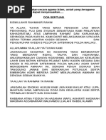 Doa Acara Launching Posyandu Remaja | PDF