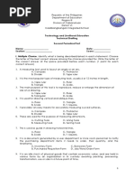 Grade 10 Drafting Diagnostic Test | PDF | Technical Drawing | Drawing