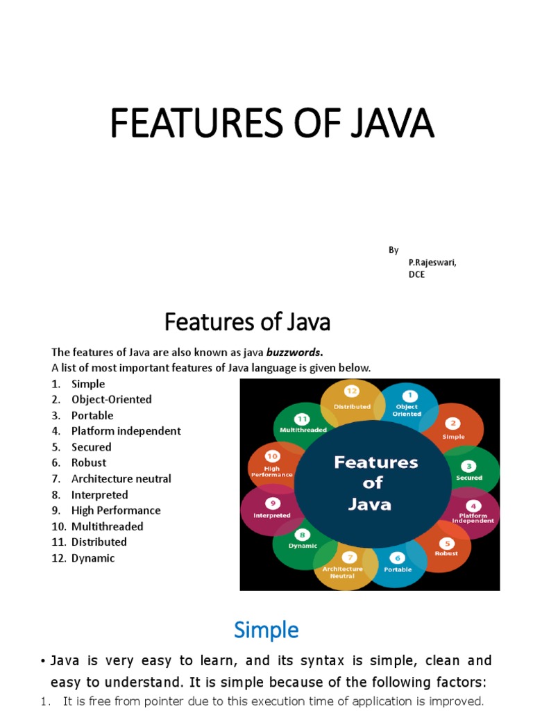 Java Features | Download Free PDF | Java (Programming Language) | Object Oriented Programming