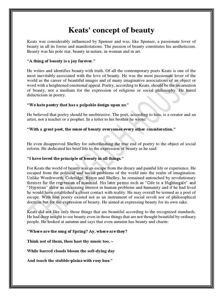 Keats | PDF | John Keats | Romanticism