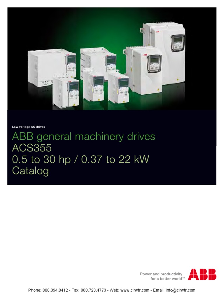 ABB ACS355 Catalog | PDF | Electric Motor | Bipolar Junction Transistor