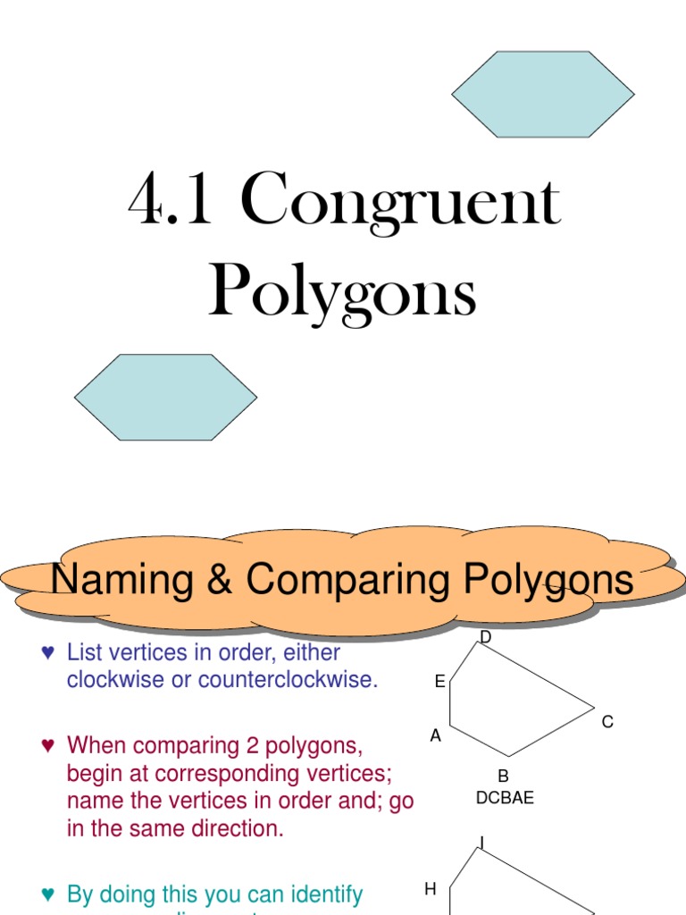 Congruent Polygons Worksheet