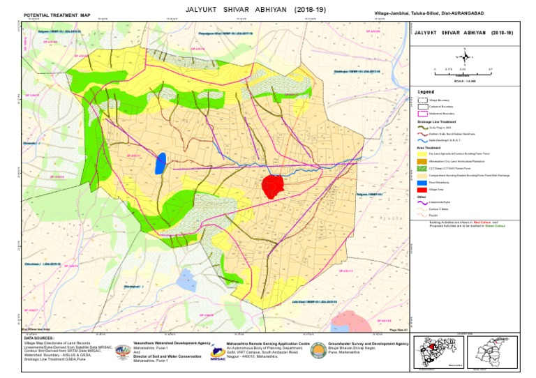 Potential Map Sillod-Jambhai | PDF | Cartography | Geomatics