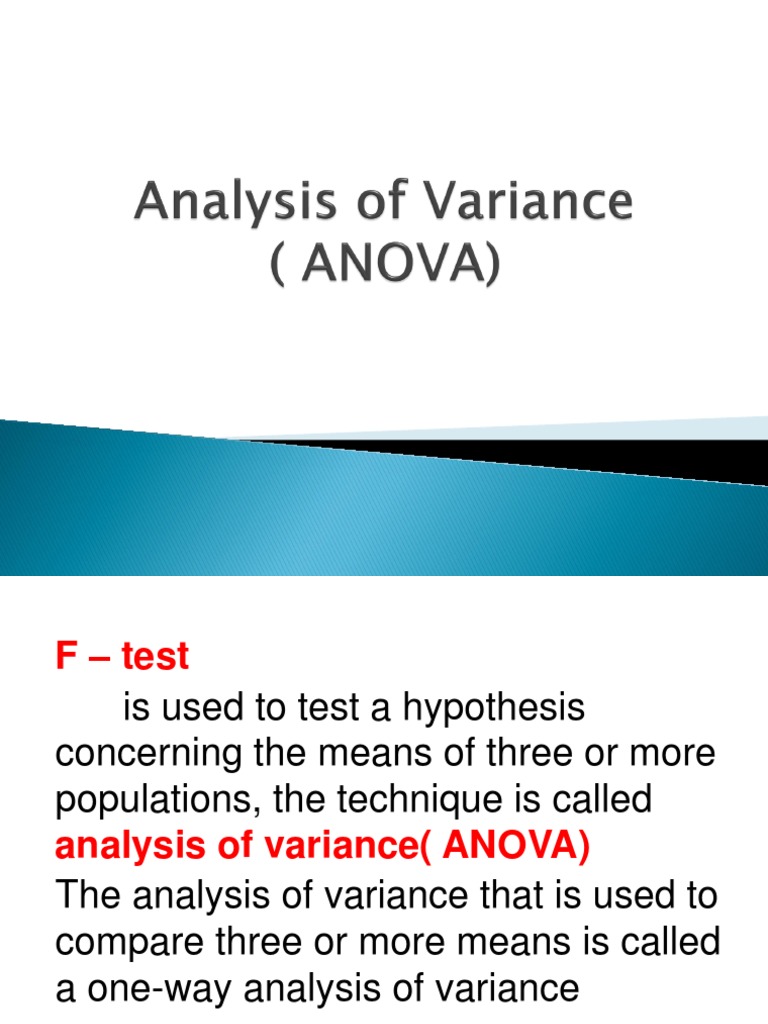 Analysis of Variance & Correlation | PDF | Correlation And Dependence ...