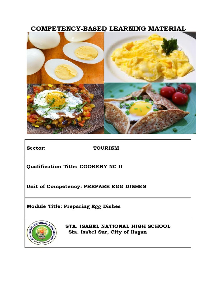 CBLM in PREPARE EGG DISHES | PDF | Egg As Food | Cooking