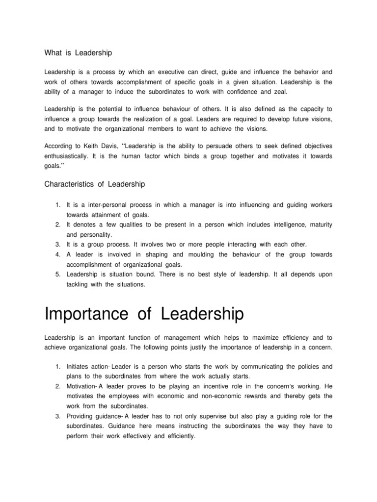 An In-Depth Exploration of Leadership: Qualities, Styles, Importance ...