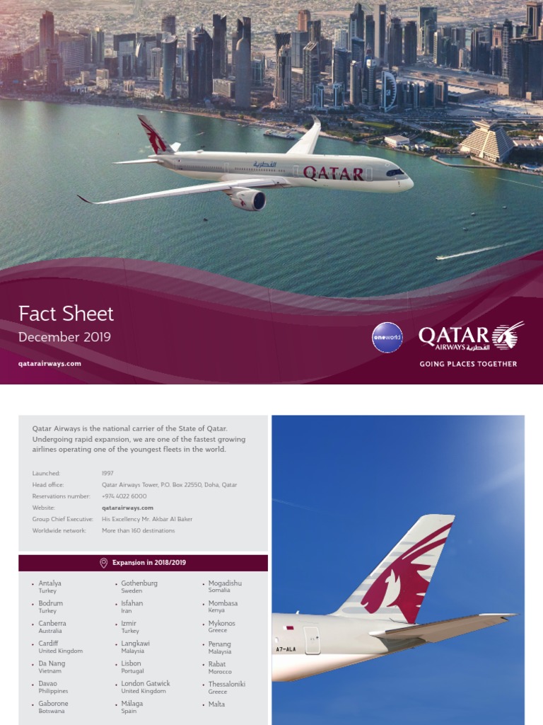 Qatar Airways Factsheet - English | PDF | Airlines | Aviation
