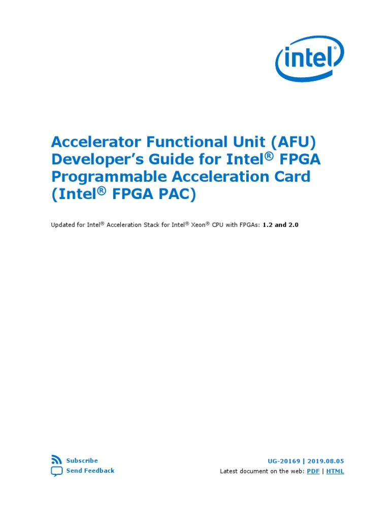 Afu Developers Guide Pac Card | PDF | Field Programmable Gate Array | Intel