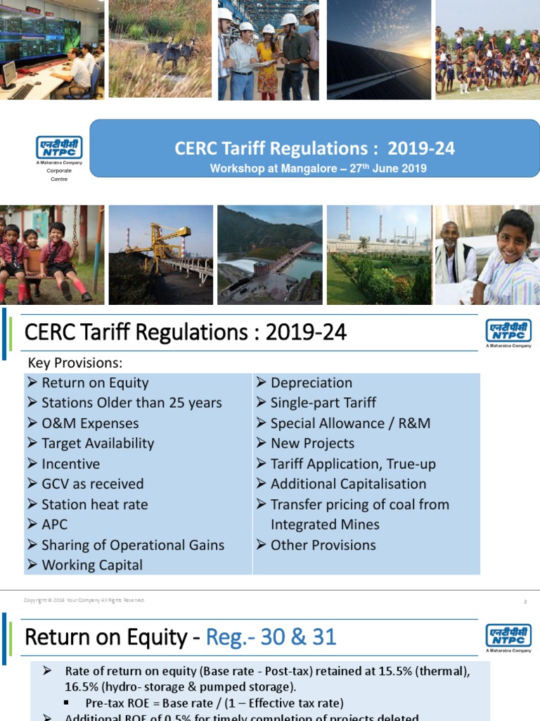 CERC Tariff Regulations 2019 - Mangalore 27.06.2019 | PDF | Coal | Boiler