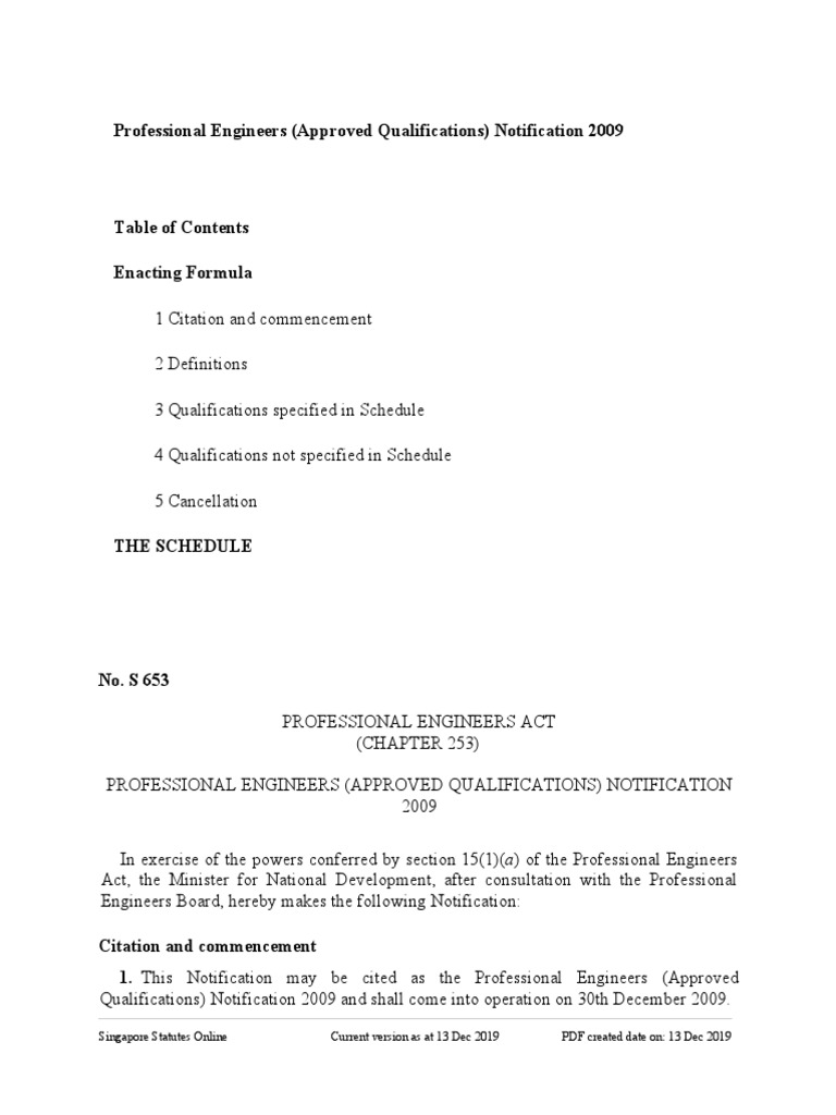 Professional Engineers (Approved Qualifications) | PDF | Academic ...