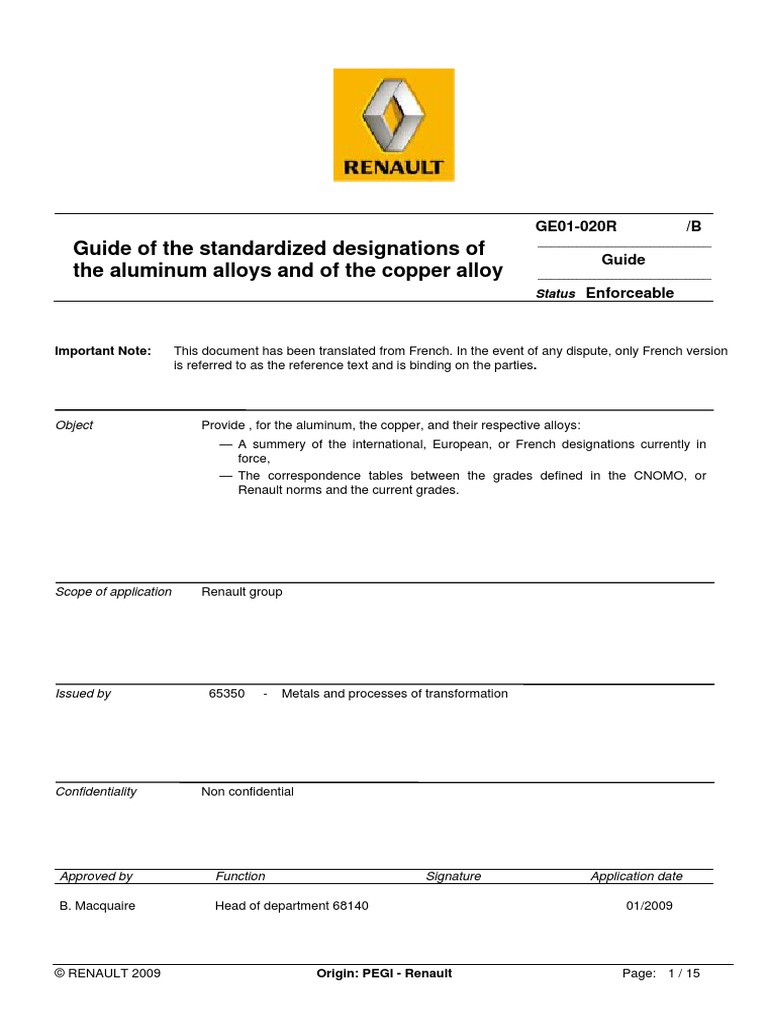 Aluminum Alloys Designation Norm | PDF | Casting (Metalworking) | Heat ...