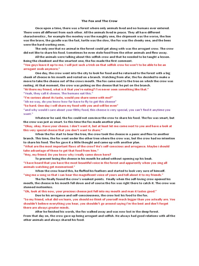 The Fox and The Crow | PDF