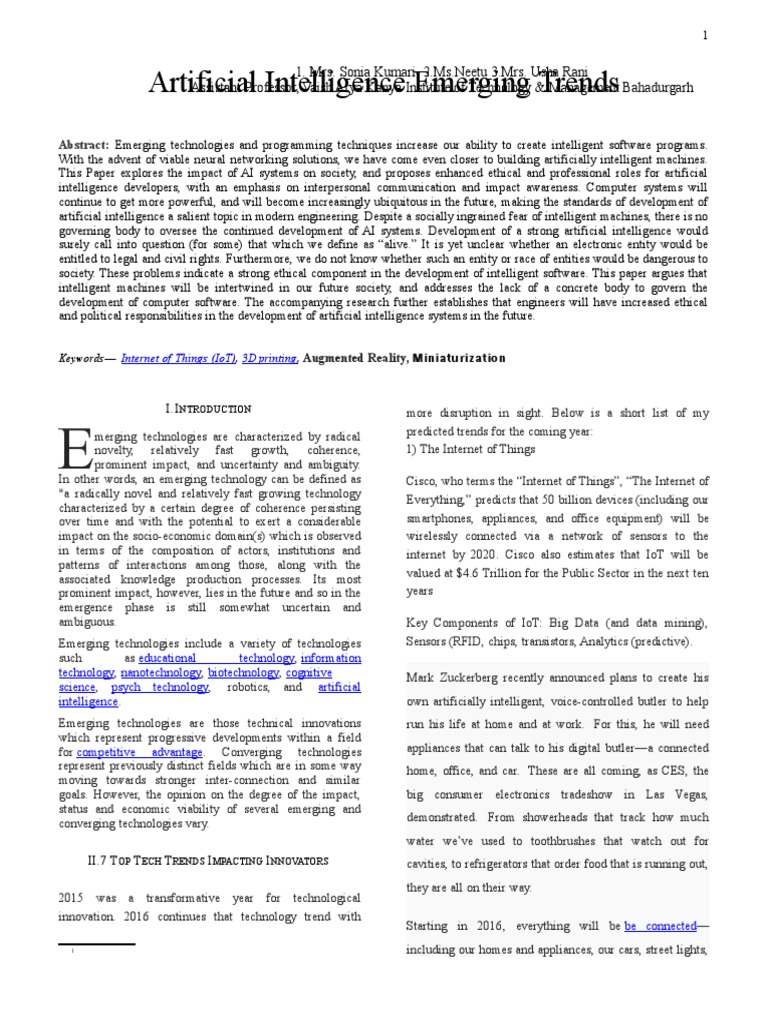 AI Emerging Trends | PDF | Artificial Intelligence | Intelligence (AI ...