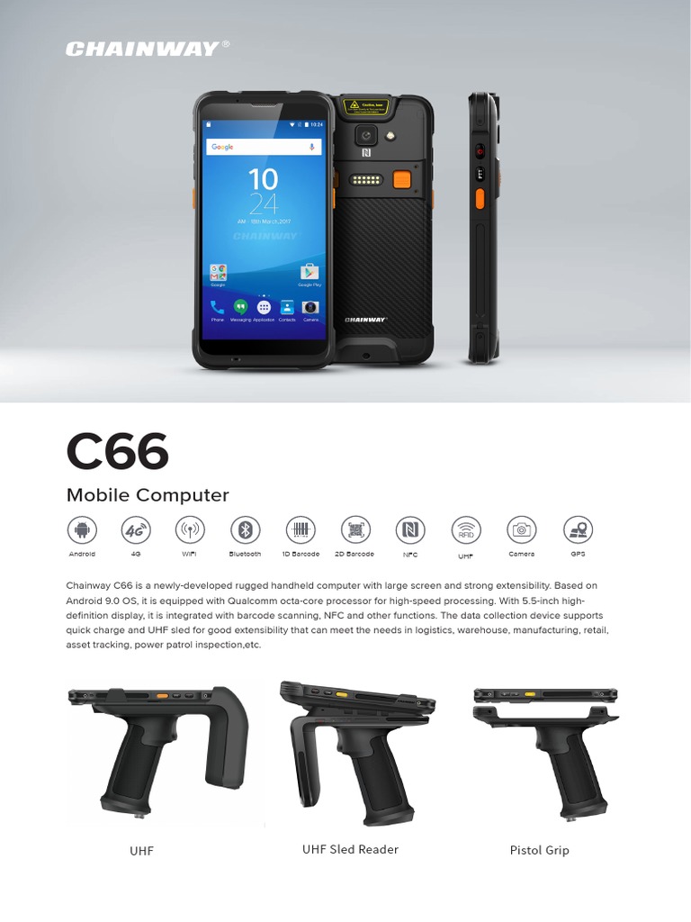Chainway Introduce Latest C66 Handheld Computer | PDF | Mobile Device ...