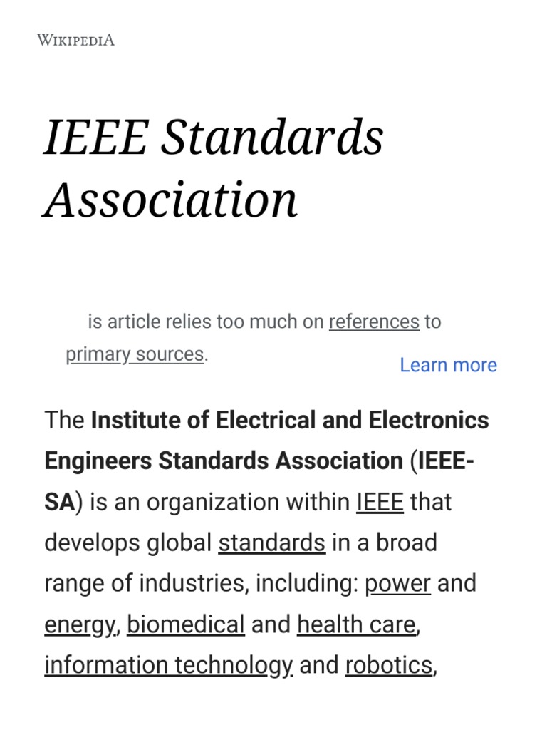IEEE Standards Association | PDF | Computer Standards | Institute Of ...