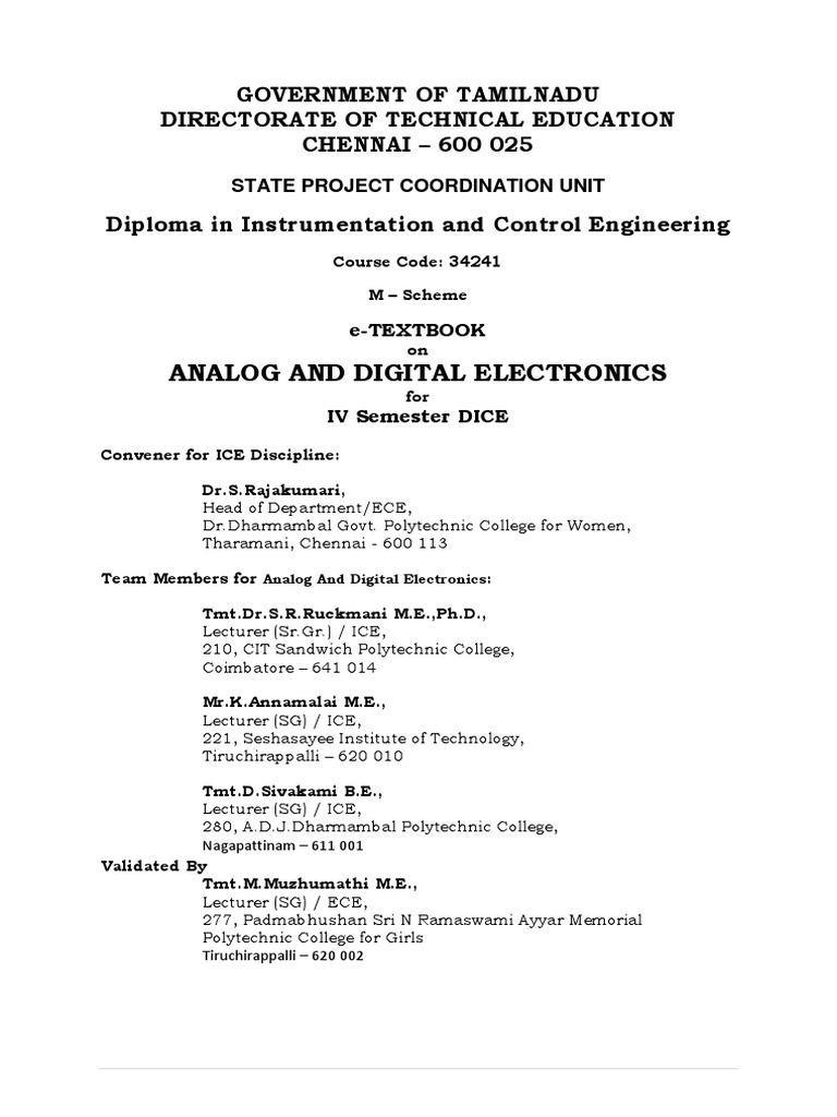 Analog Digital Electronics Dote Text Book Pdf Operational