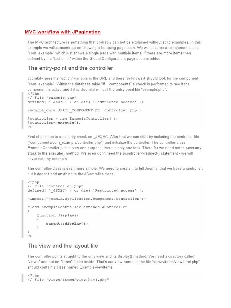MVC Workflow With JPagination | PDF | Computer Programming Tools ...
