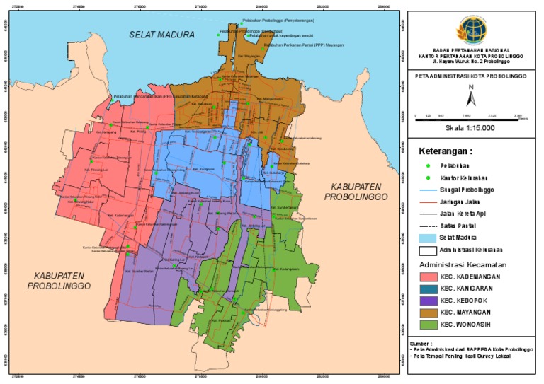 Peta Batas Administrasi Kota Probolinggo PDF | PDF