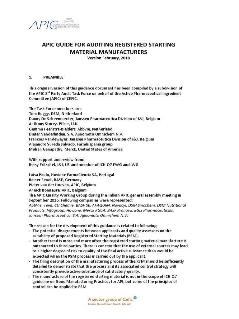 APIC Auditing Guidelines for RSMs | PDF | Quality Management System ...