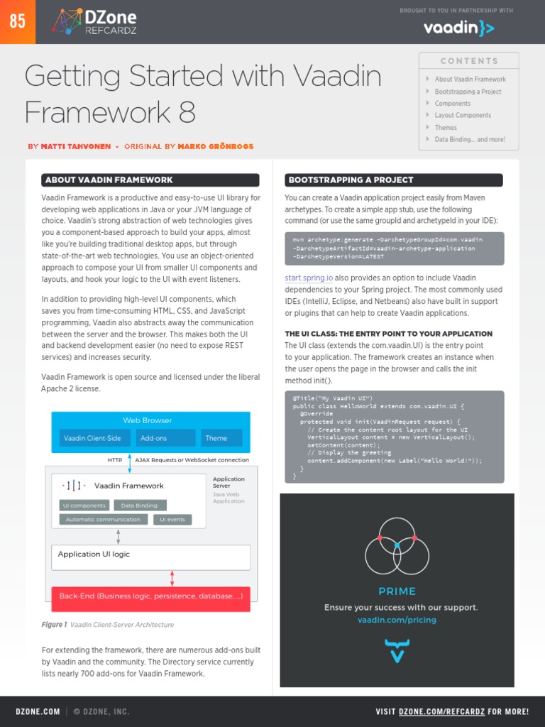 Getting Started With Vaadin Framework 8 | PDF | Class (Computer Programming) | Web Application
