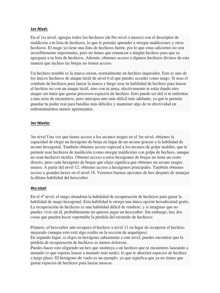 Pathfinder - Guia Del Magus Embrujador. Por @eidorian - RPG | PDF ...