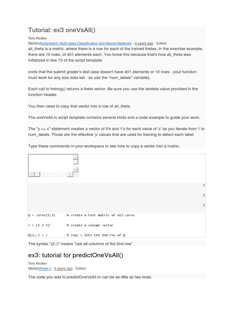 Tutorial Ex3 | PDF | Matrix (Mathematics) | Theoretical Computer Science