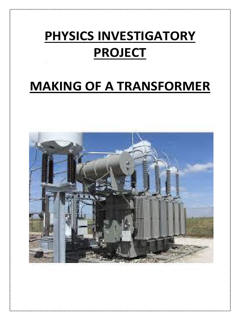 Physics Investigatory Project | PDF | Electromagnetic Induction ...