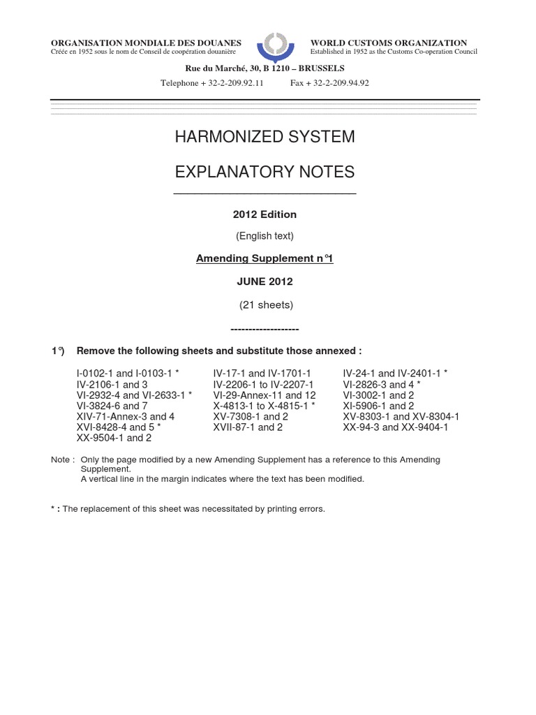 Explanatory Notes Customs | PDF | Sucrose | Drink