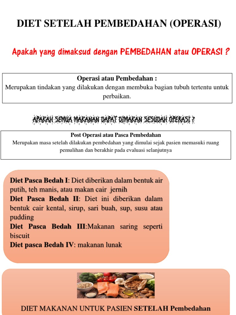 Diet Setelah Pembedahan | PDF | Kesehatan Holistik | Sains & Matematika