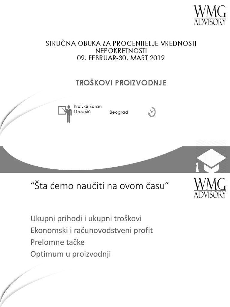 Troskovi Proizvodnje 2GZ | PDF