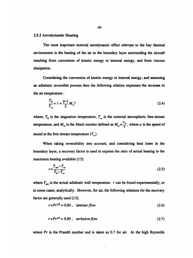 Formula For Aerodynamic Heating | PDF | Boundary Layer | Temperature