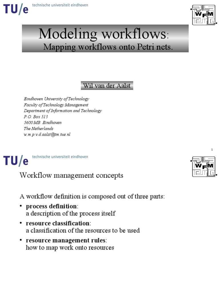 Modeling Workflows: Mapping Workflows Onto Petri Nets | PDF | Finance & Money Management