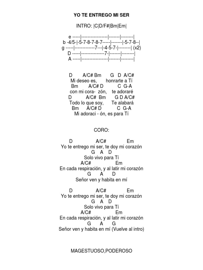 Yo Te Entrego Mi Ser | PDF | Cristo (título) | Salvación