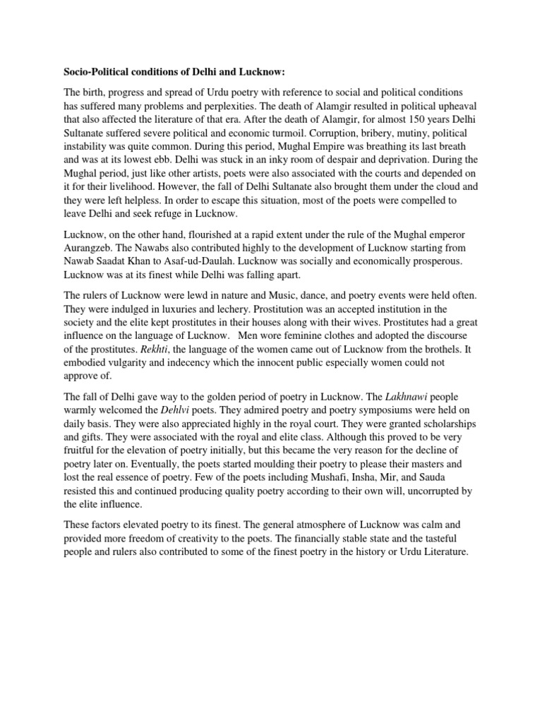 History of Urdu Language | PDF | Mughal Empire | Poetry