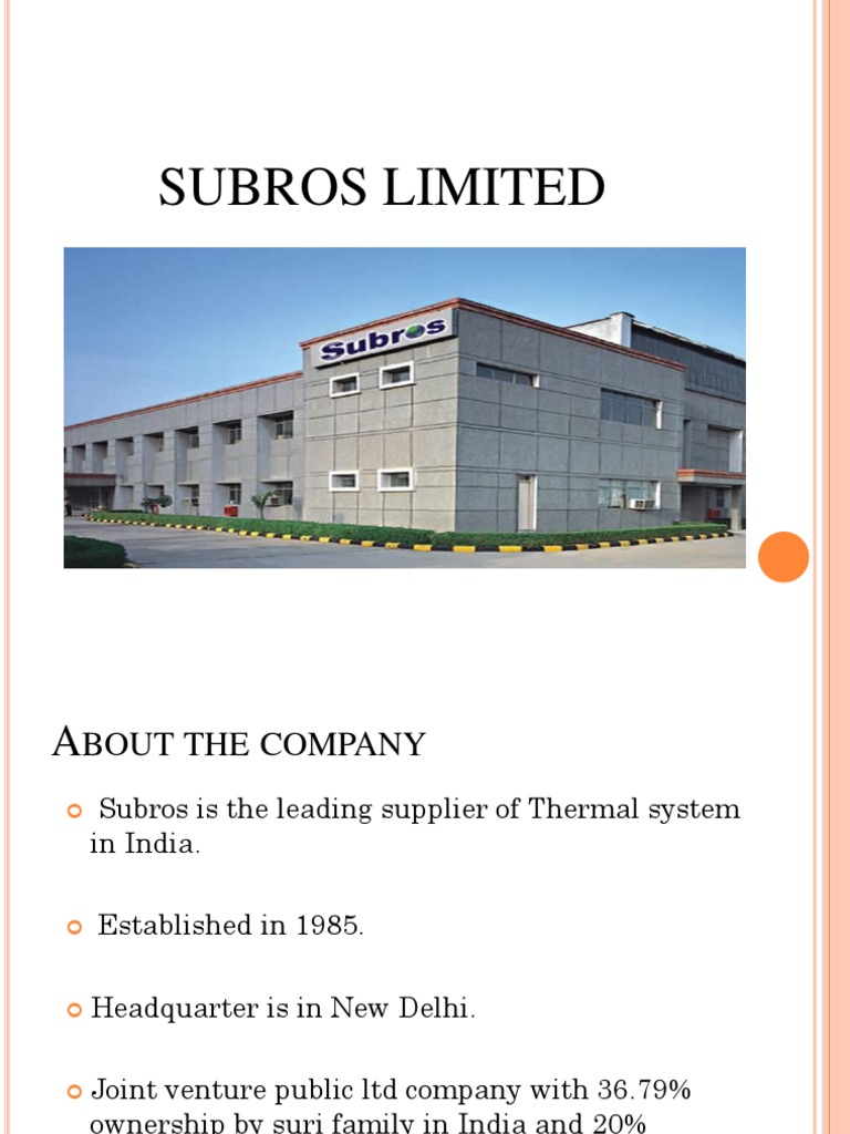 Subros Limited Company Overview | PDF | Taxes | Economies