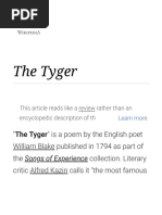 The Tyger by William Blake - Poetry Foundation | PDF | Art