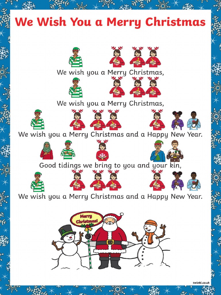 T S 3538 BSL We Wish You A Merry Christmas Song Sheet | PDF