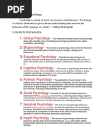 Introduction To Psychology Lecture Notes | PDF | Psychology | Science
