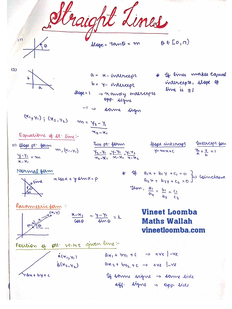 Handwritten Notes Straight Lines | PDF