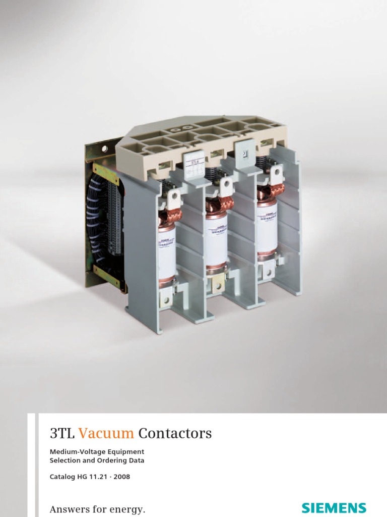 Catalog HG 11.21-2008 - 3TL Vacuum Cont Actors | PDF