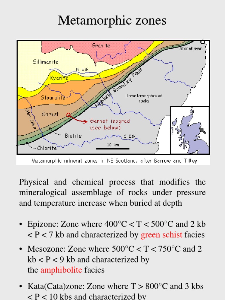 Metamorphic Zones and Barrovian Facies in Pelitic Rocks | PDF ...